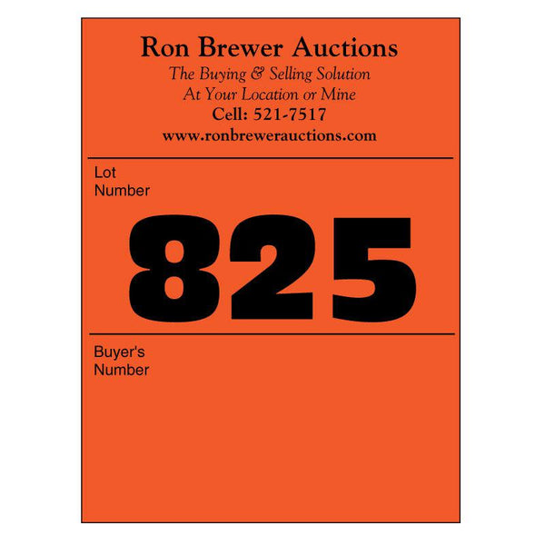 Custom Auction Labels | Custom Product Labels | Kiefer Auction Supply