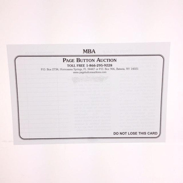 Auction Cards | Custom Card Printing | Kiefer Auction Supply