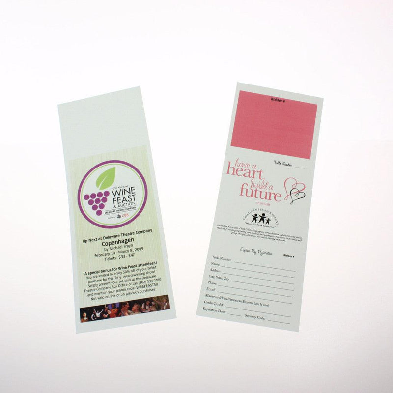 Auction Cards | Custom Card Printing | Kiefer Auction Supply