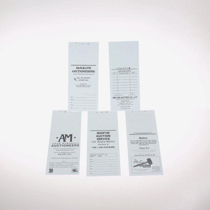 Bidding Cards | Kiefer Auction Supply