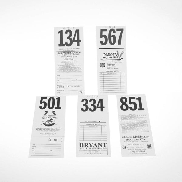 Bidding Cards | Kiefer Auction Supply