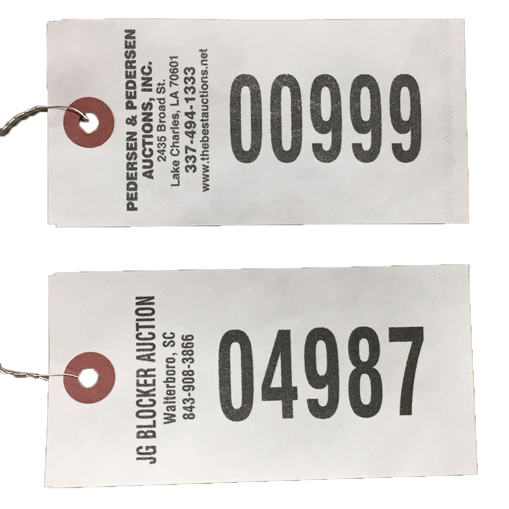 Custom Wired #5 Numbered Tuff Tags (Min. 5000)