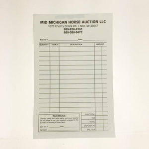 Cashier Forms | Settlement Forms | Kiefer Auction Supply