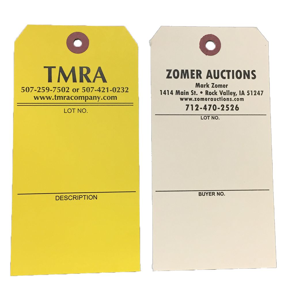 Custom Size #8 Yellow or Manila Tag (1000/Pack)