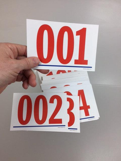 Bid Cards - Stock (Numbered)*