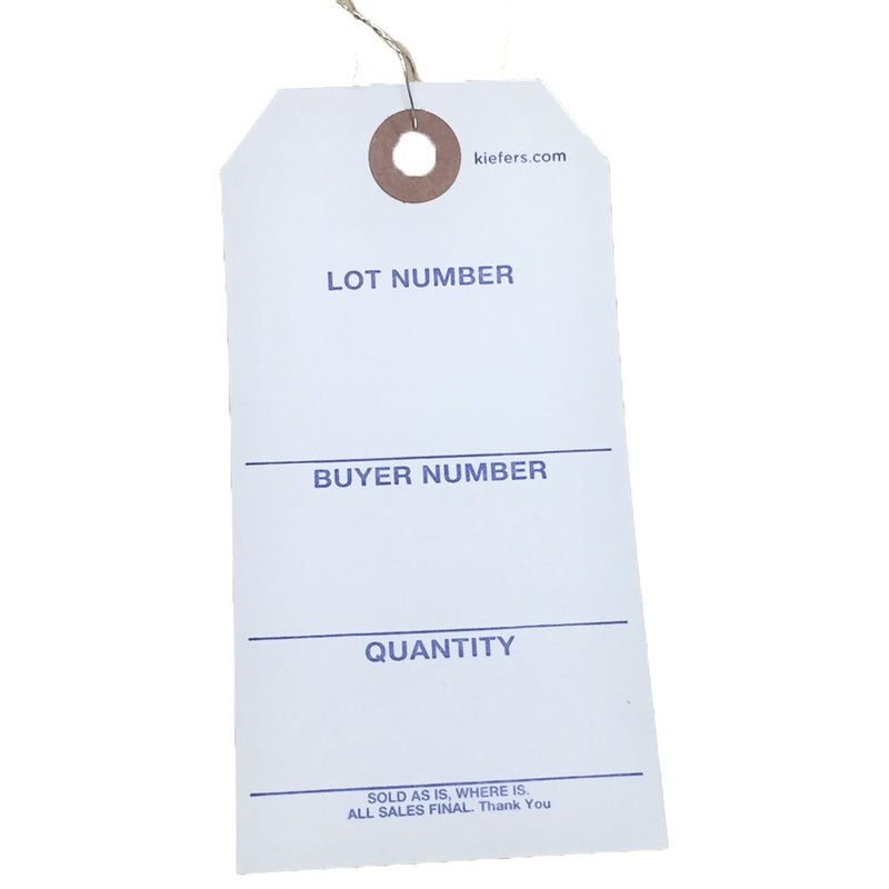 Custom String Tags | Auction Tags for Sale | Kiefer Auction Supply