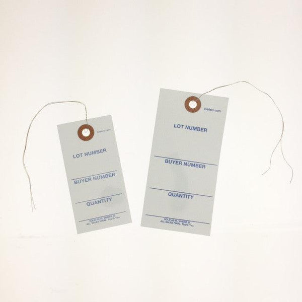 Tyvek Price Tags | Waterproof Tags | Kiefer Auction Supply